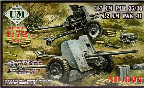 172 Uni Model German Antitank Guns 37cm Pak 3536 And 42cm Pak 41