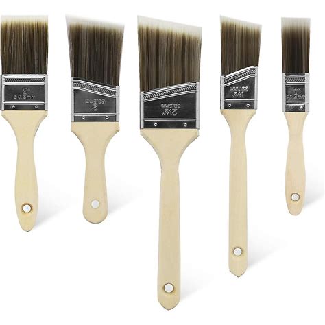 Juego De Brochas Planas De 5 Piezas Para Pintar Madera Pincel Para
