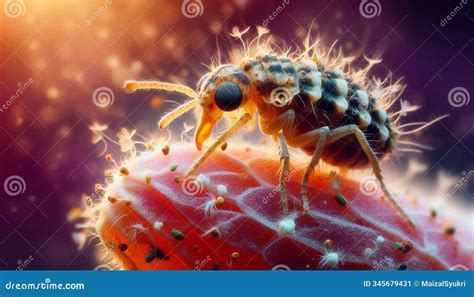 Thrips Infestation On Flowers With Detailed Texture And Blurred Bokeh