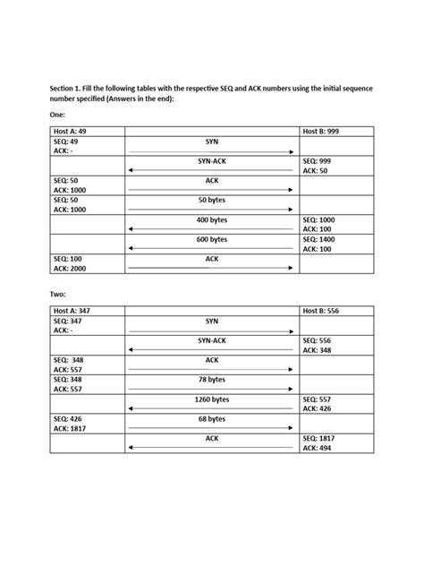 Review Hw Tcp Sequencing Wireshark Lookup Filtering Pdf