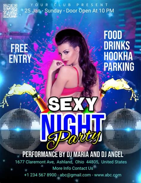 Sexy Night Party Flyer Template Postermywall
