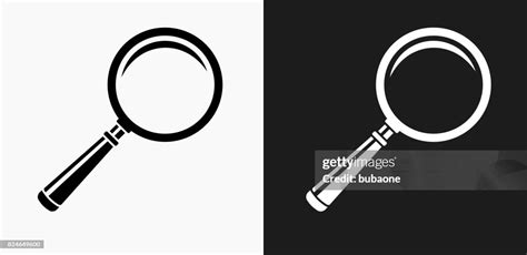 Magnifying Glass Black And White Detective With Magnifying Glass
