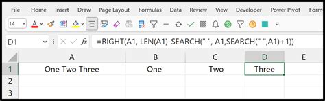 Split A Text Using A Space Between Excel Formula