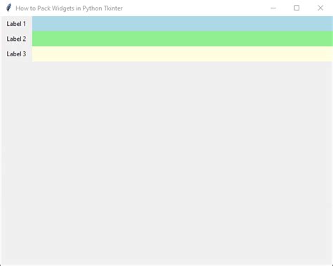 How To Pack Widgets In Python Tkinter