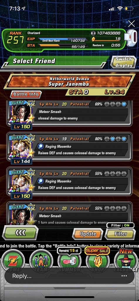 F In The Chat For That Lr Gohan He Put Top Right And Bottom Right In The Dupe System R