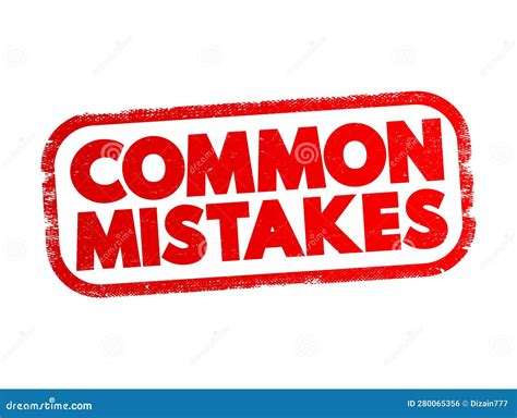 common mistakes text stamp concept background stock illustration