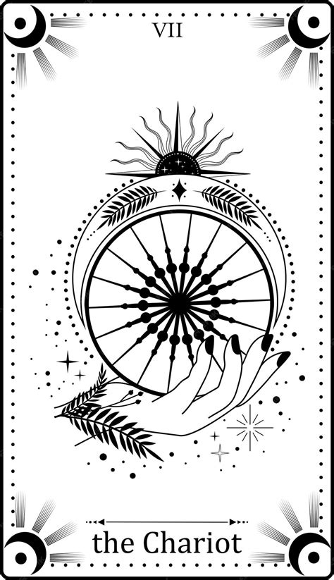 타로 카드 신비로운 포스터 운세 메이저 아르카나 데크 벡터 일러스트 레이 션 프리미엄 벡터
