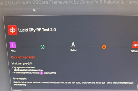 need help with error code error curl error 28 server discussion cfx re community