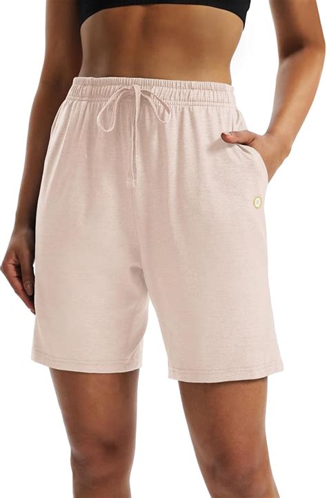 Luckycatcus Womens 7 Bermuda Shorts Jersey Shorts With Pockets