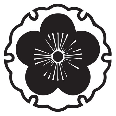 Symbole De Crête De Kamon De Clan Japonais Ancien Symbole De Timbre Familial Japonais Symbole