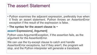 Exception Handling In Python PPT