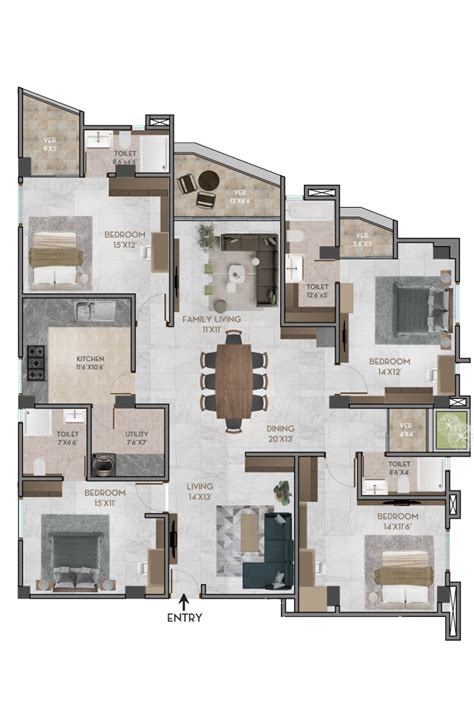 Draw And Render Architectural 2d Floor Plan By Soumik08 Fiverr