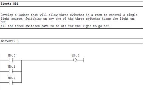 Automation And Instrumentation Basic Program Ladder Logic
