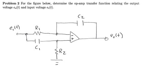 Solved Problem 2 For The Figure Below Determine The Op Amp