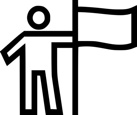 Congratulations The Png Image Has Been Downloaded Man Setting Flag Svg Png Icon Free Download