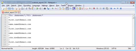 notepad extract email addresses from text file in few steps