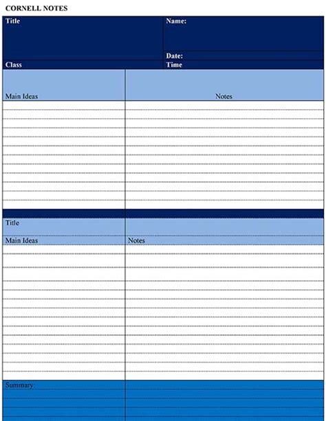 Cornell Notes Template Google Docs Detrester