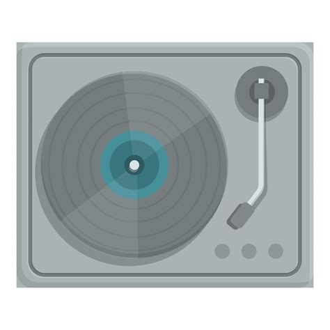 Premium Vector Flat Design Vector Of A Gray Turntable Depicting Retro Music Playback Equipment
