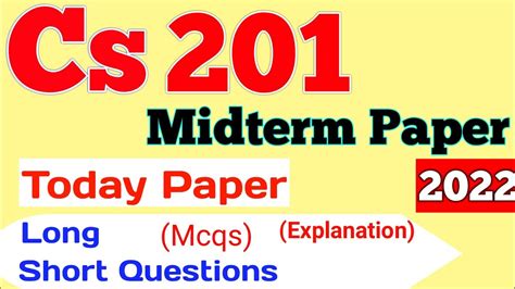 Cs Currently Paper Cs Today Midterm Paper Cs Midterm
