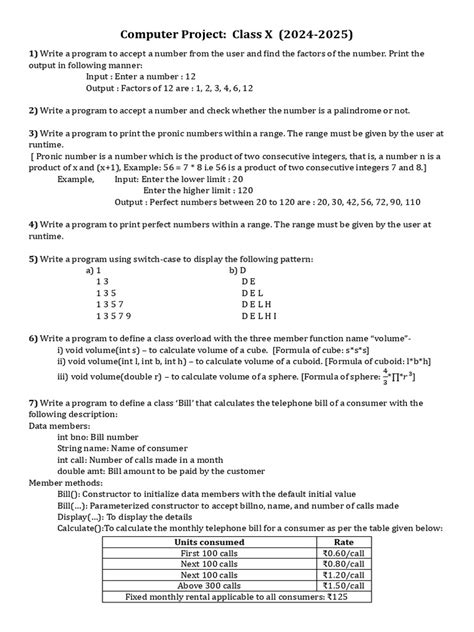 Class X Project 2024 25 Pdf Letter Case Constructor Object