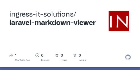 Github Ingress It Solutionslaravel Markdown Viewer