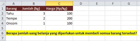 Contoh Rumus Excel Praktis Cara Mudah Memahami Rumus SUMPRODUCT