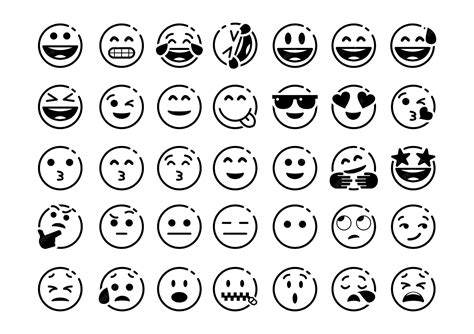 Emoji Clip Art Black And White At Cristopher Robertson Blog