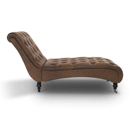 Leather Chaise Lounge Modern Living Room Hotel Home Furniture