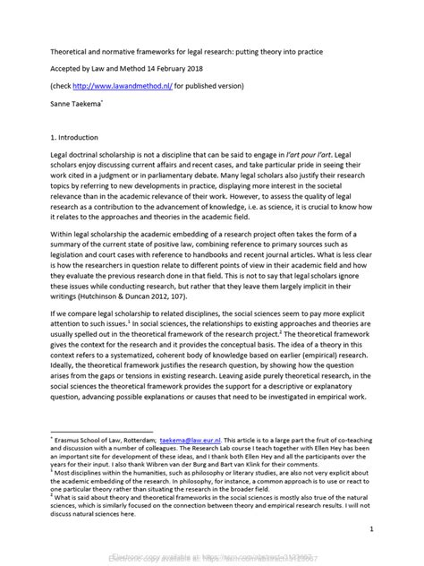 theoretical and normative frameworks for legal research putting