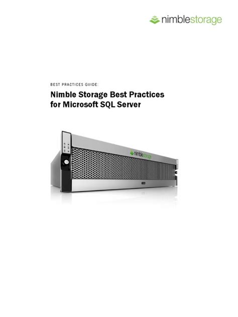 Nimble Storage Sql Server Pdf Microsoft Sql Server Databases