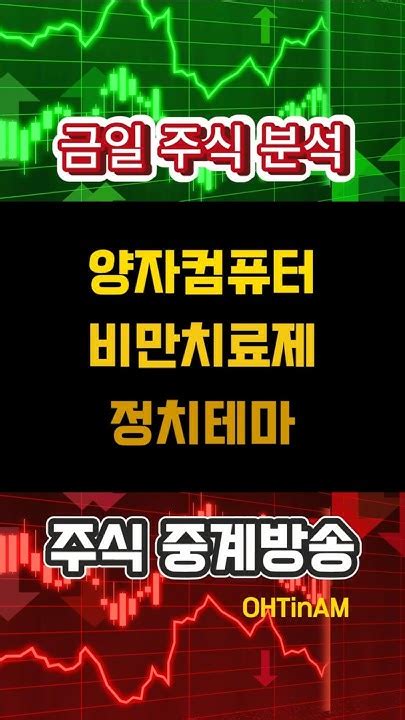 금일 주식 분석 양자암호 비만 정치테마 20241212 Youtube