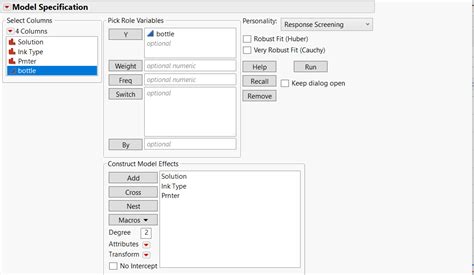 Understanding Fit Response Screening Effect Tests Jmp User Community