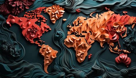 Premium Photo World Map Abstract Background
