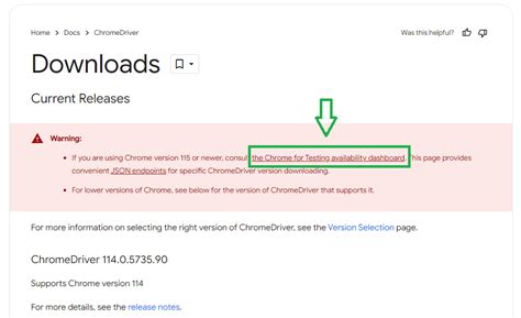 chromedriver official downloads page