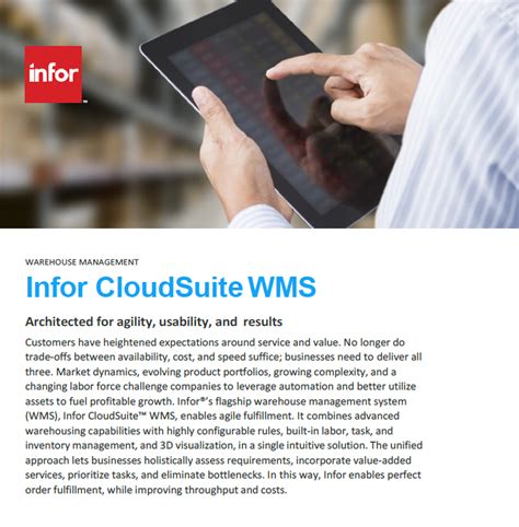 infor cloudsuite wms brochure guide technologies