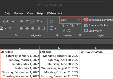 How To Calculate Working Days In Excel Withwithout Holidays Ug