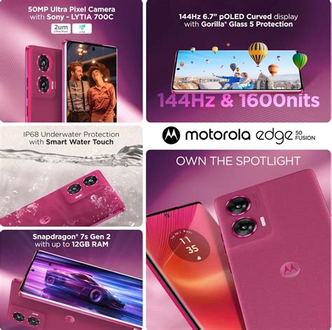 Motorola Edge Fusion G Hot Pink Gb Ram Gb Storage Nn Deal