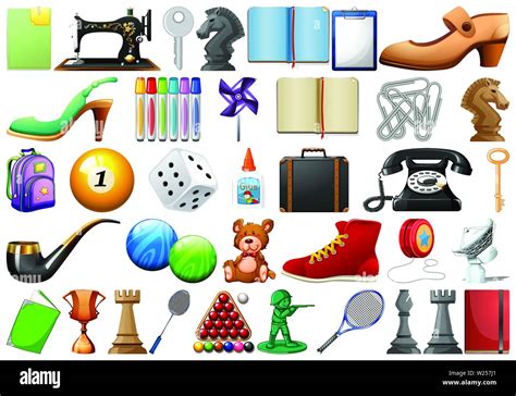 Set Of Random Objects Illustration Stock Vector Image Art Alamy