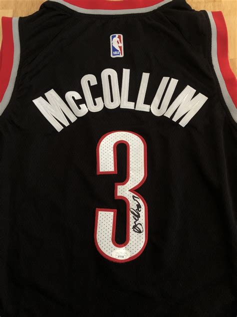 Cj Mccollum Portland Trail Blazers Autographed Jersey Jsa Certified Ebay
