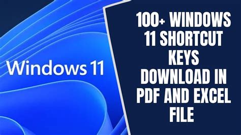 100 Windows 11 Shortcut Keys Download In PDF And Excel File