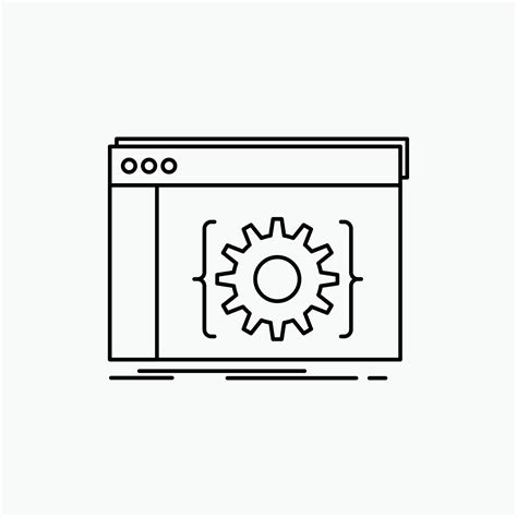 Api App Coding Developer Software Line Icon Vector Isolated