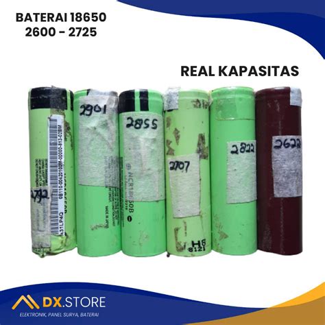 Jual Baterai 18650 Bekas Laptop Real Kapasitas Sudah Cek Kapasitas Baterai Senter Baterai