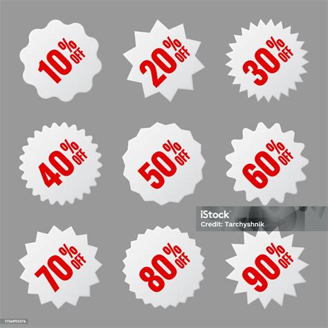 가격표 수집 특별 행사 또는 쇼핑 할인 레이블 흰색은 소매 종이 스티커로 변했습니다 판촉 판매 배지 벡터 그림 가격에 대한 스톡 벡터 아트 및 기타 이미지 Istock