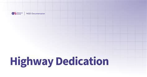 Highway Dedication OS National Geographic Database
