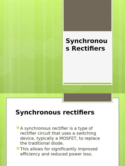 Synchronous Rectifier Pdf