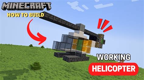 How To Build Easy Working Helicopter In Minecraft Tutorial Youtube