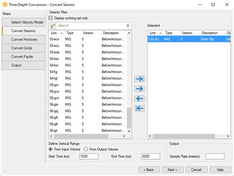 Timedepth Conversions Convert Seismic