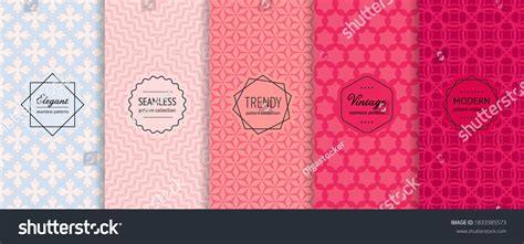Vector Geometric Seamless Patterns Collection Set Stock Vector Royalty Free
