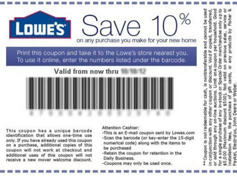 Free Printable Lowes Coupons