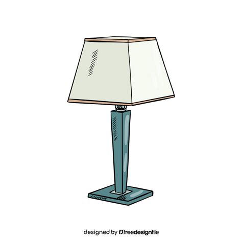 Square Shape Table Lamp Clipart Vector Free Download